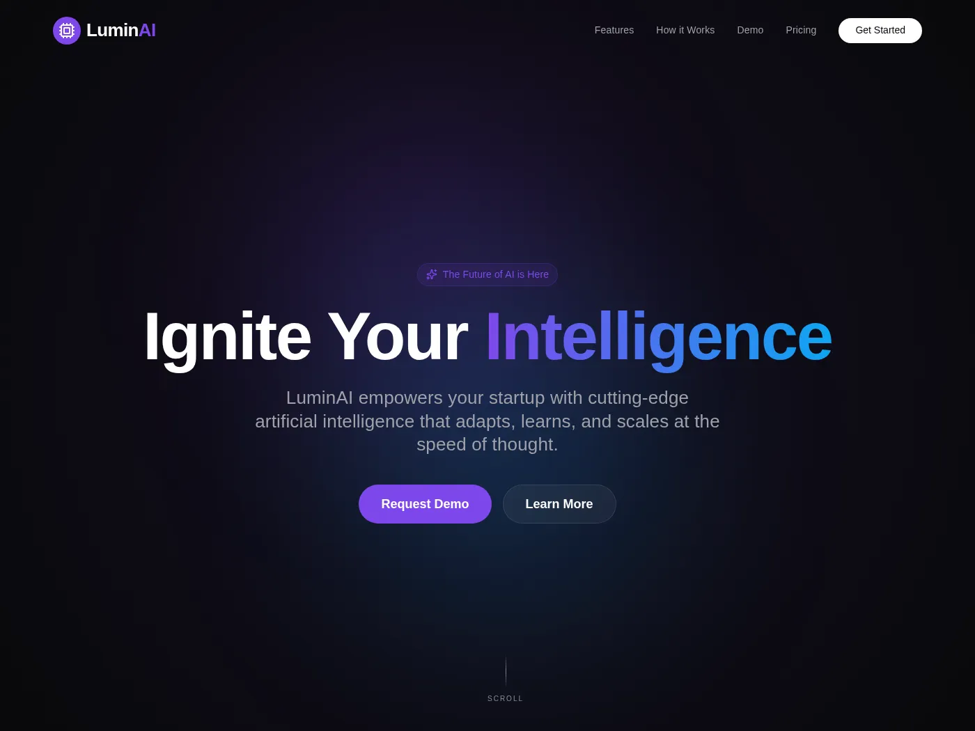 LuminAI Landing Page