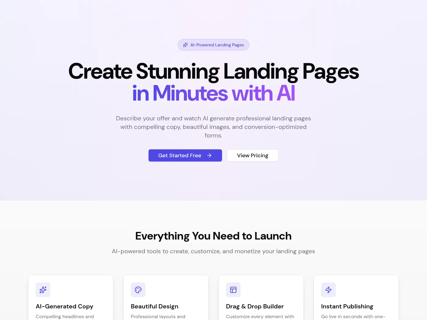 AI LandingPage Genie
