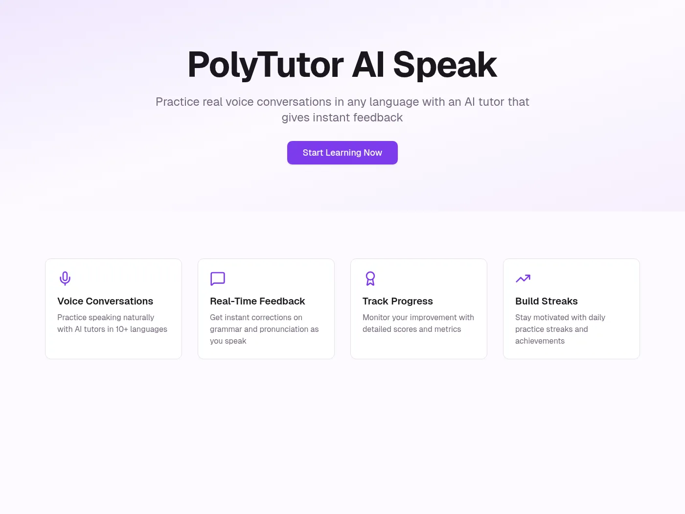 PolyTutor AI Speak