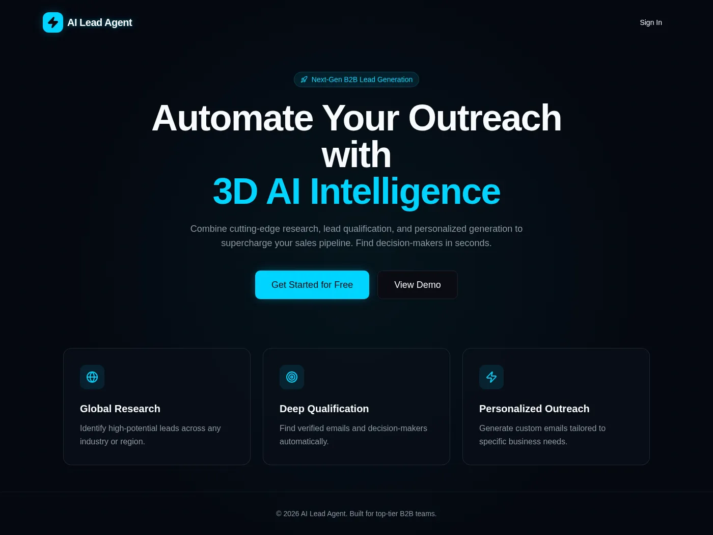 3D AI Lead Agent