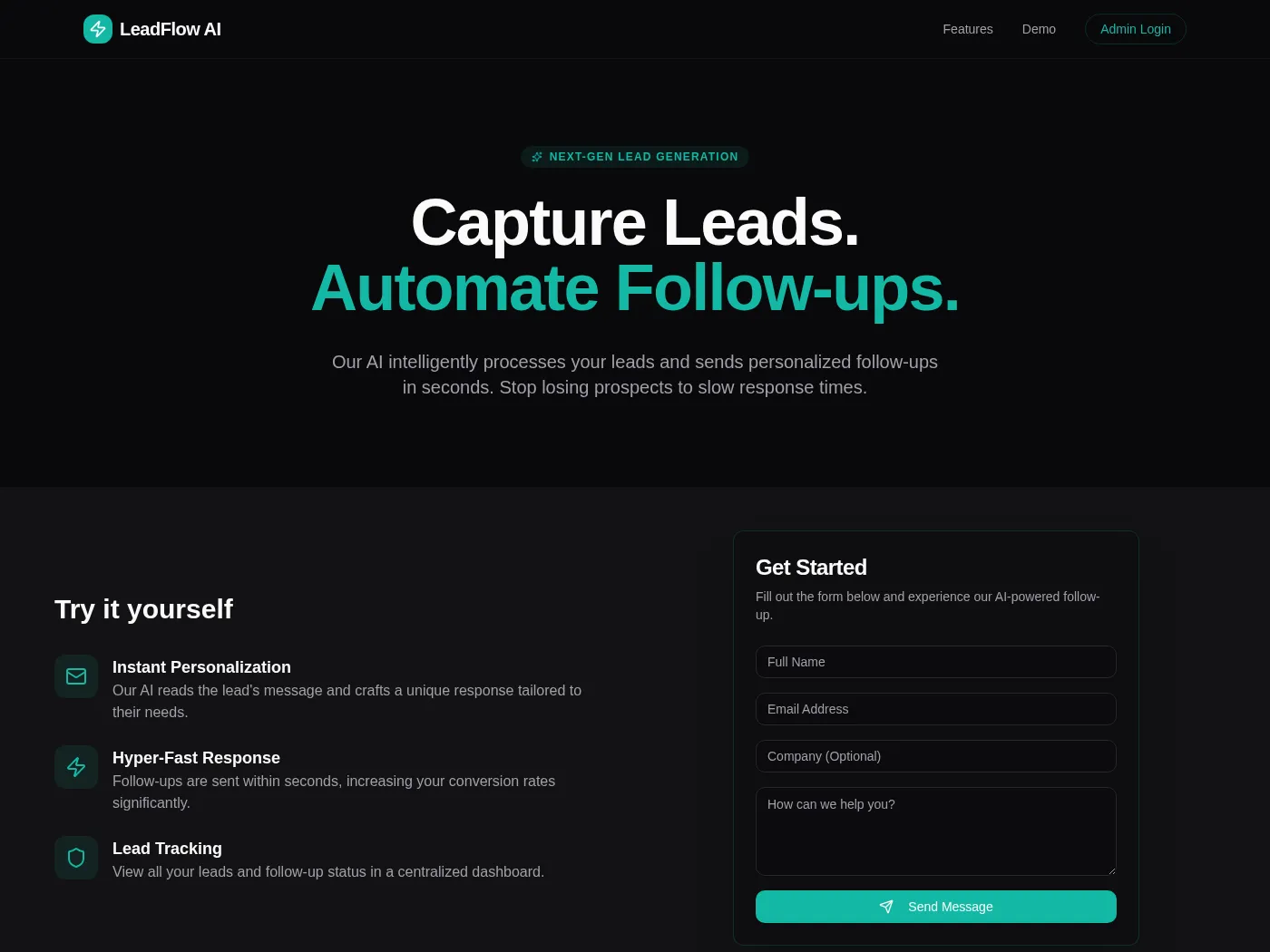 AI Lead Follow-Up Form