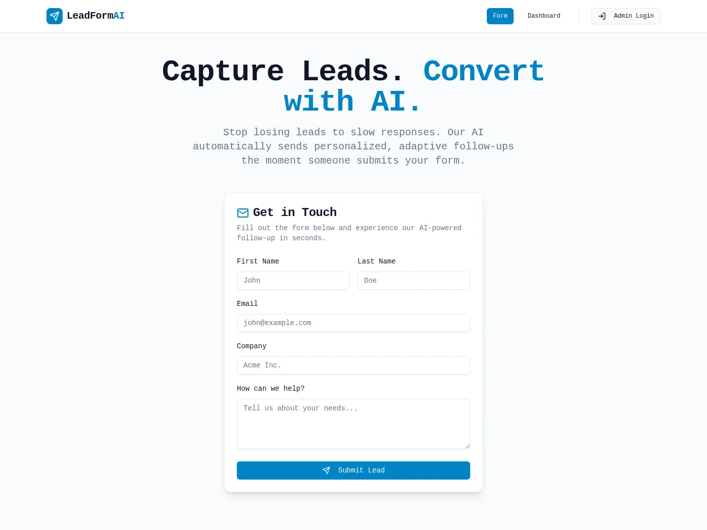 AI Lead Form Pro