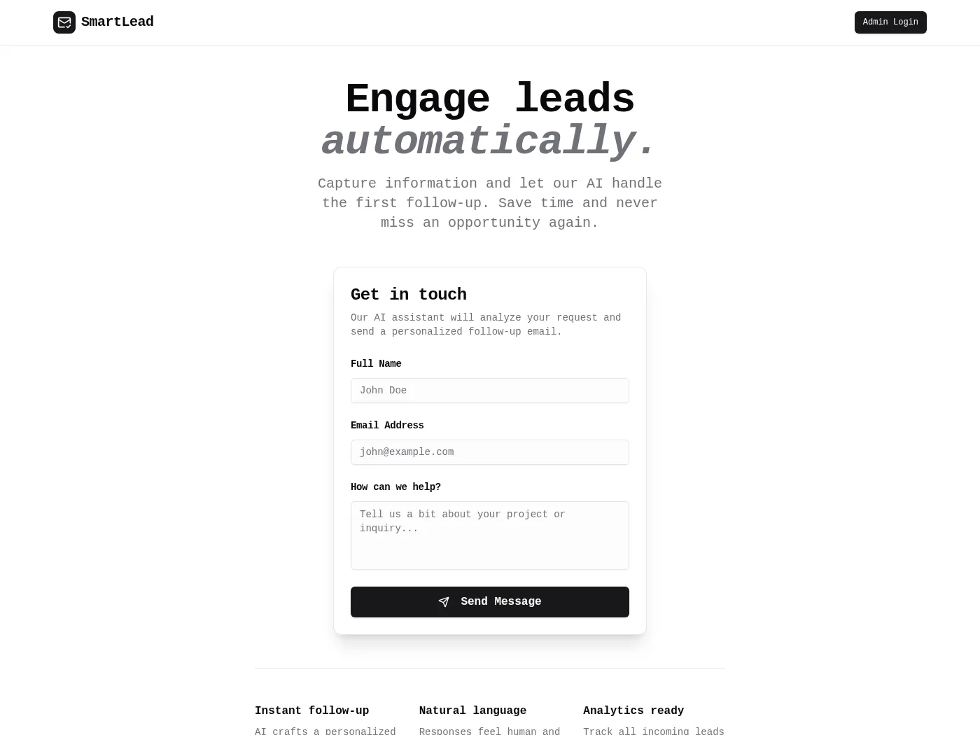 Smart Lead Form