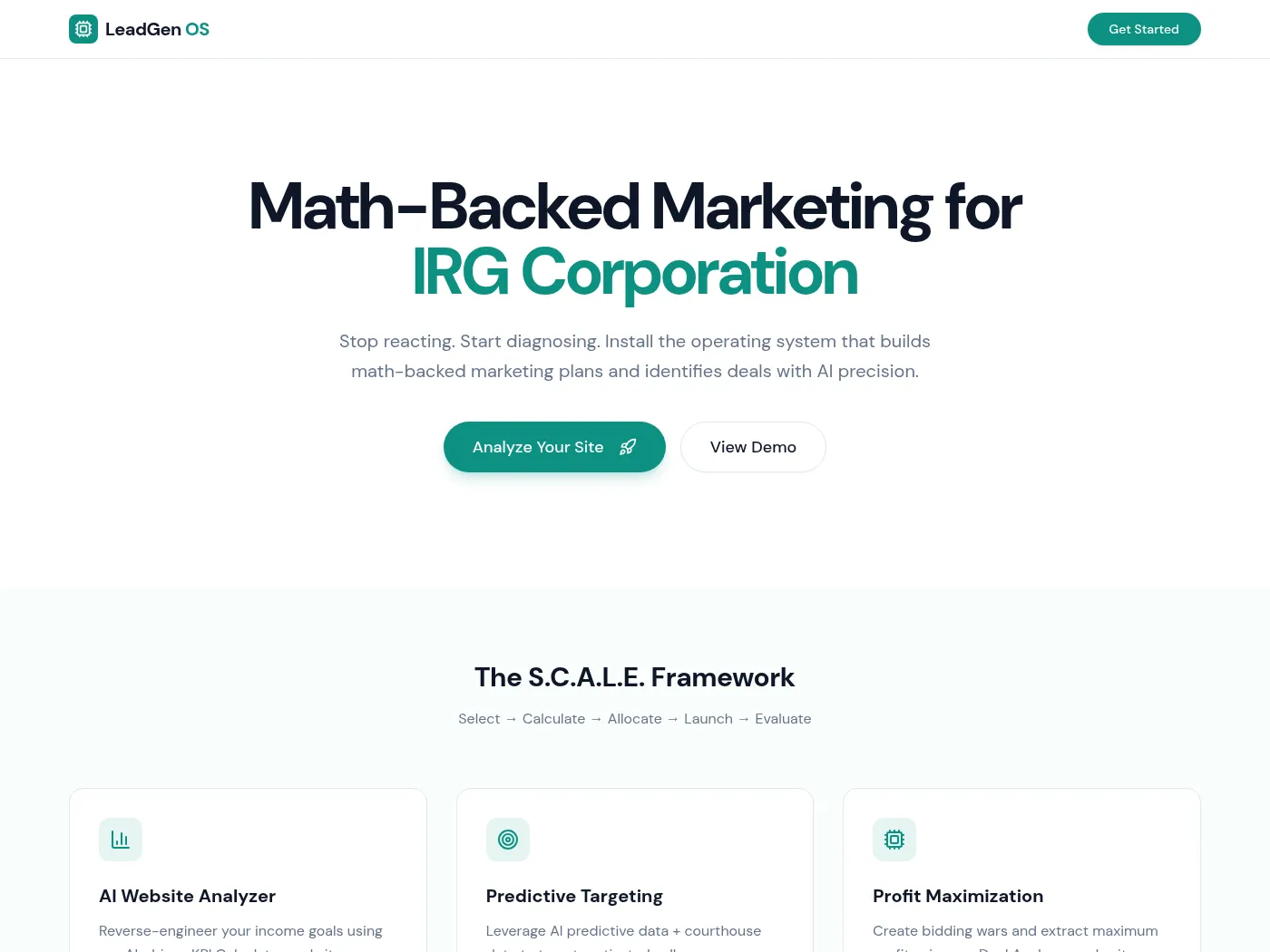 AI LeadGen OS for IRG