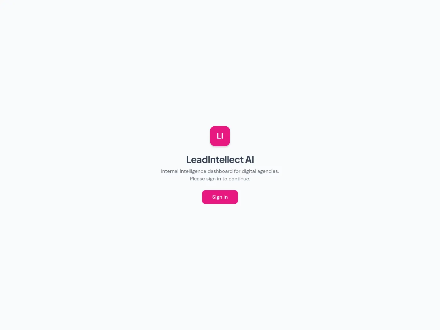 LeadIntellect AI Dashboard
