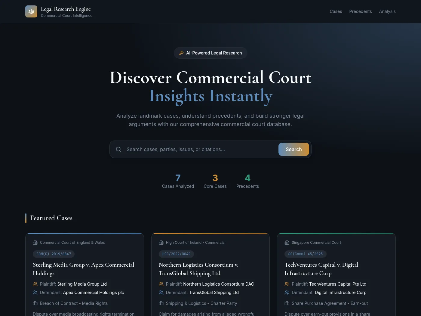 AI Legal Research Engine