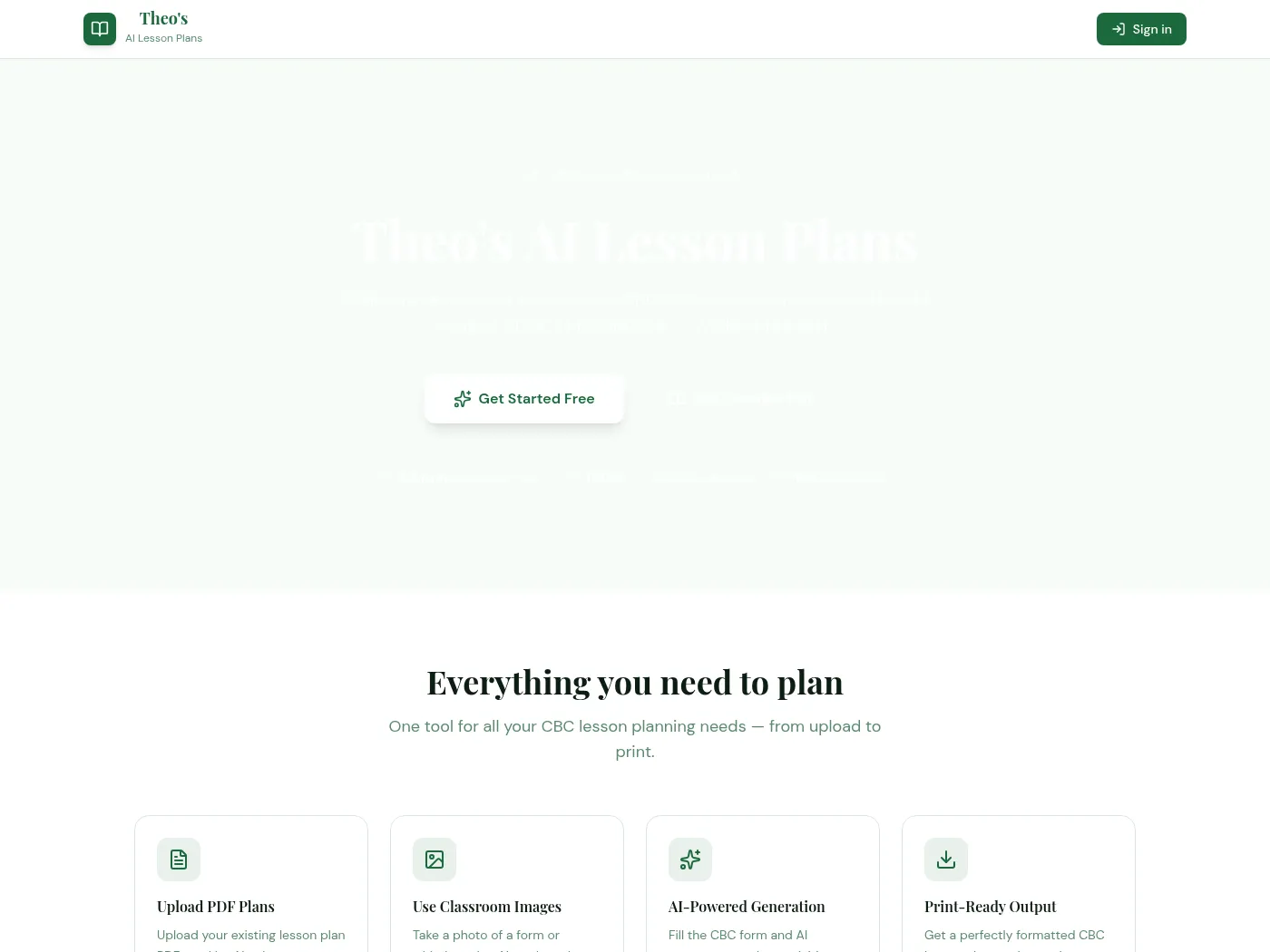 Theo's AI Lesson Plans