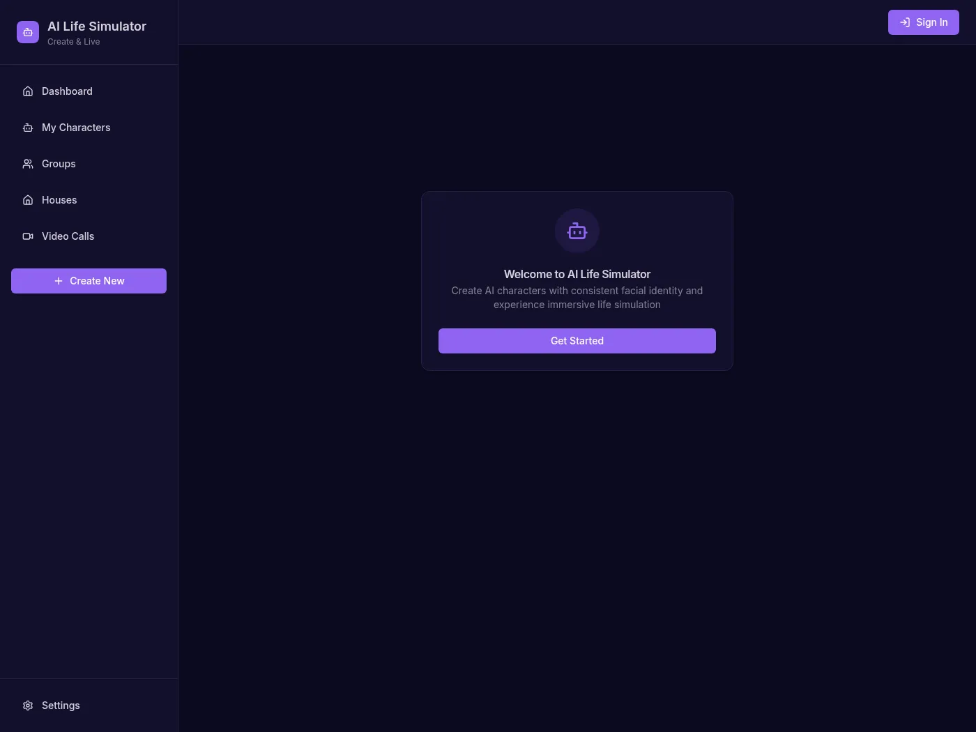 AI Life Simulator - Immersive Character and Home Simulation Web App