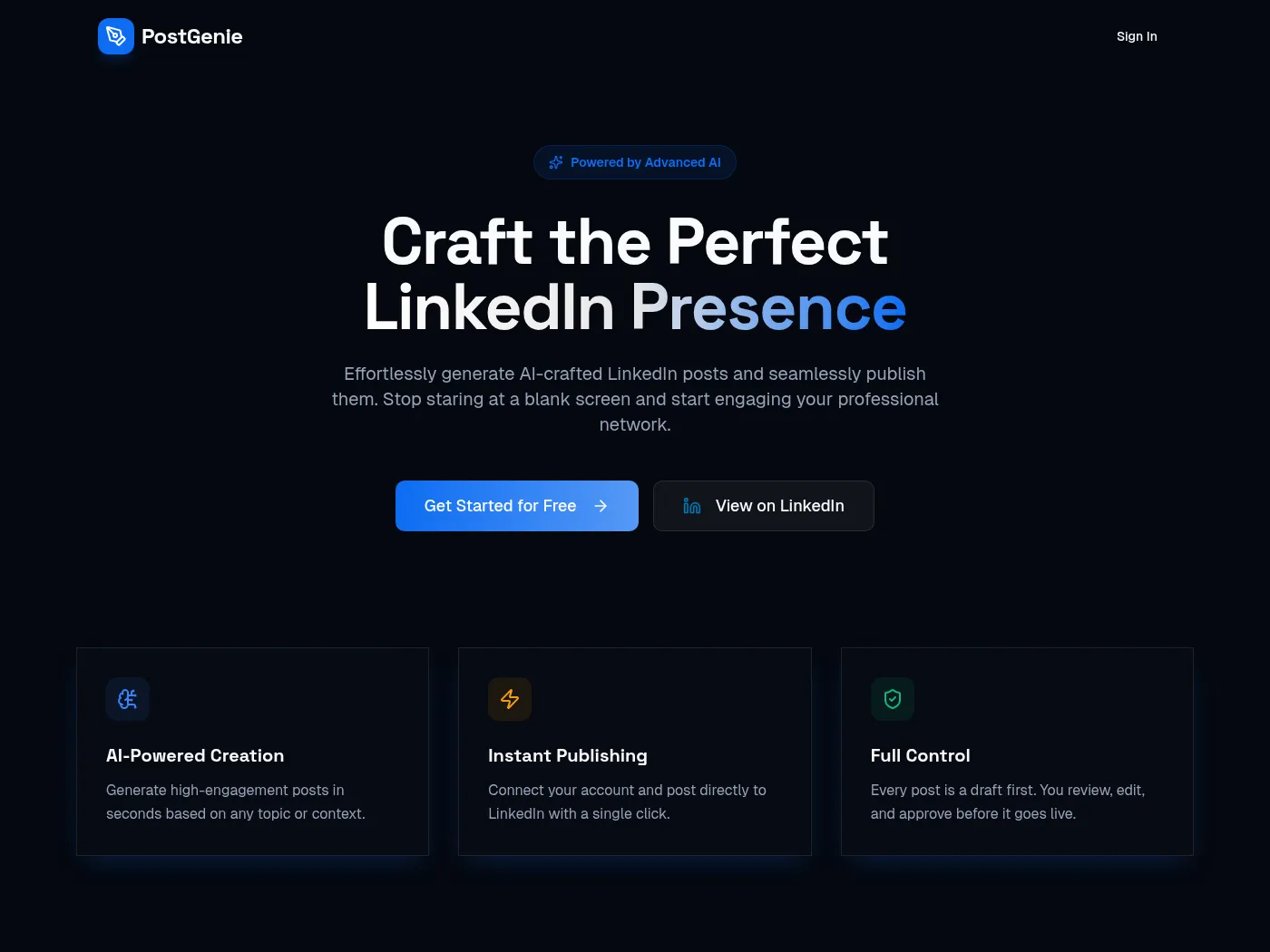 AI LinkedIn Post Genie