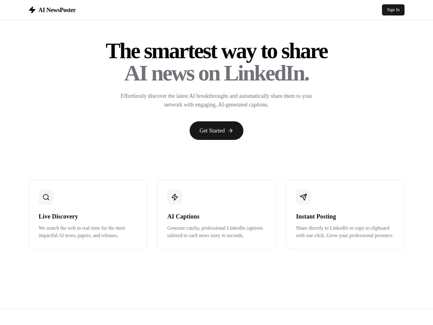 AI News LinkedIn Poster