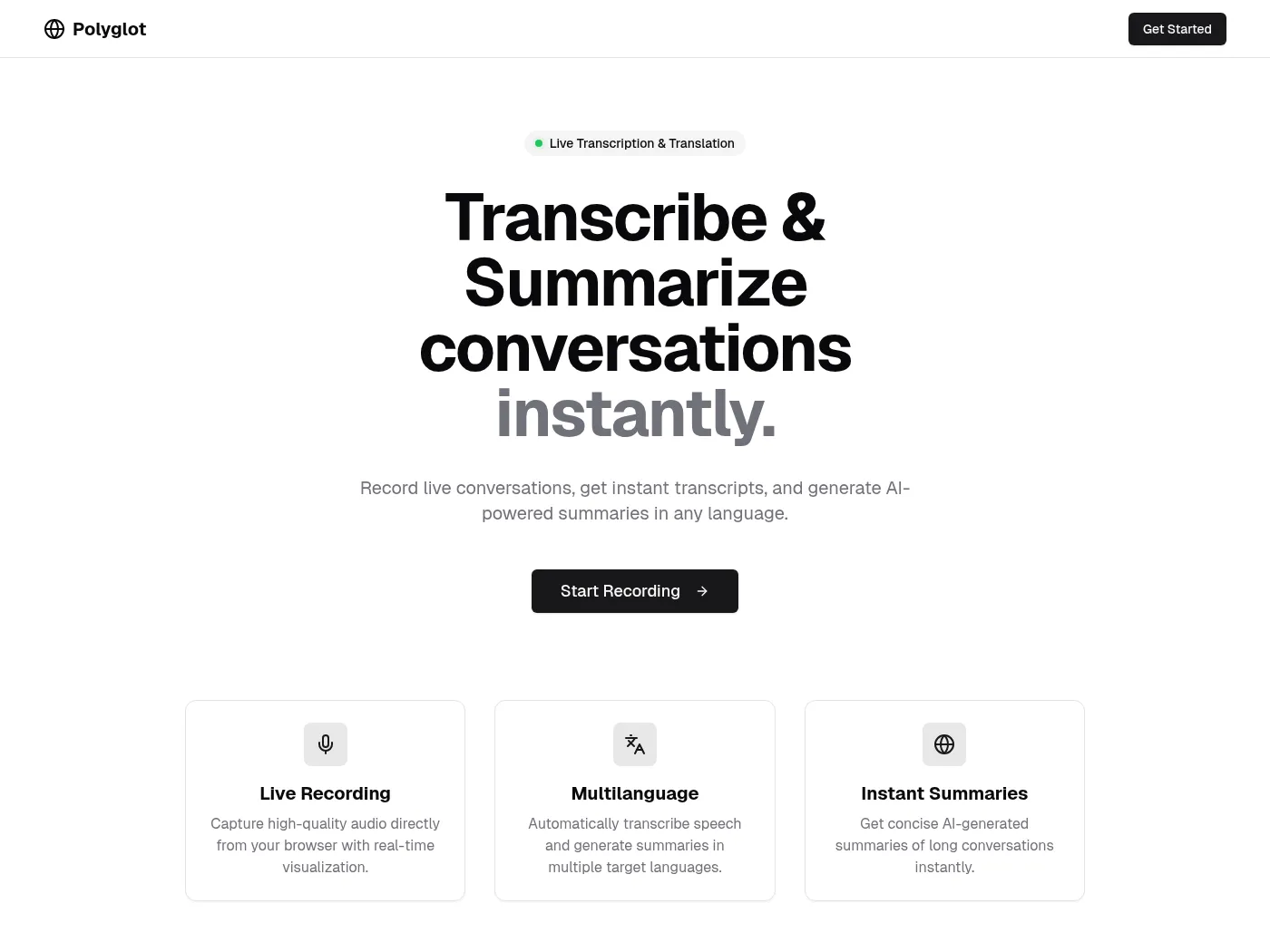 Polyglot Live Transcript