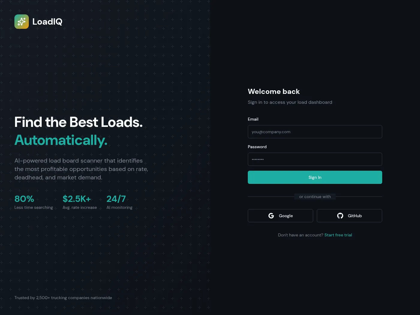 LoadIQ: AI Trucking Load Board