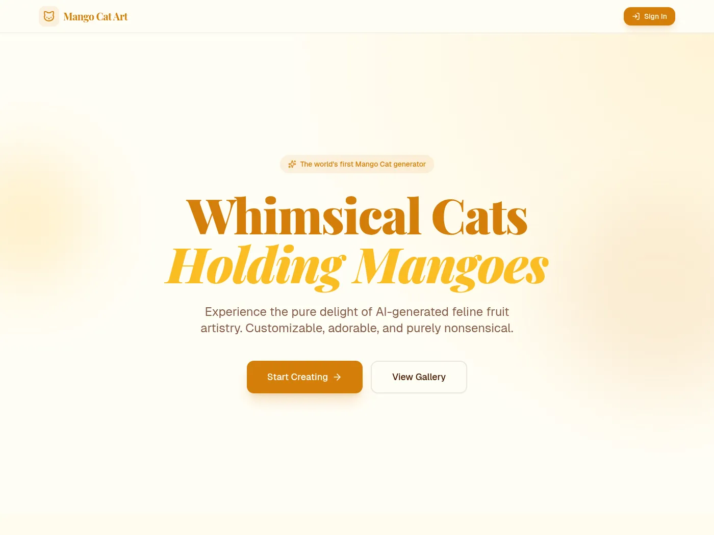 Mango Cat Art Generator