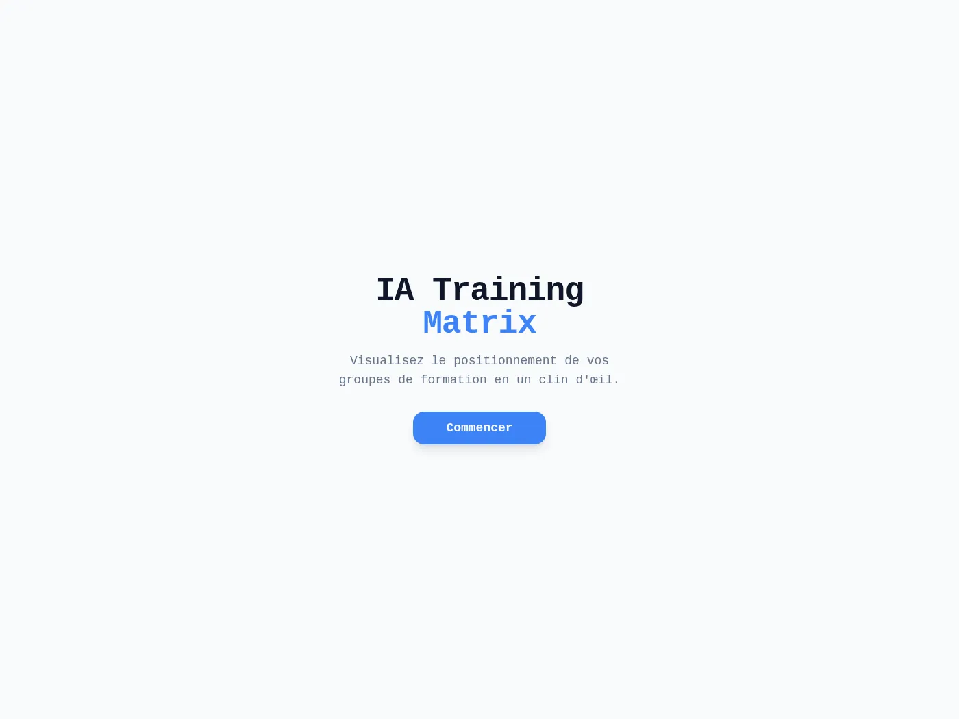 IA Training Matrix