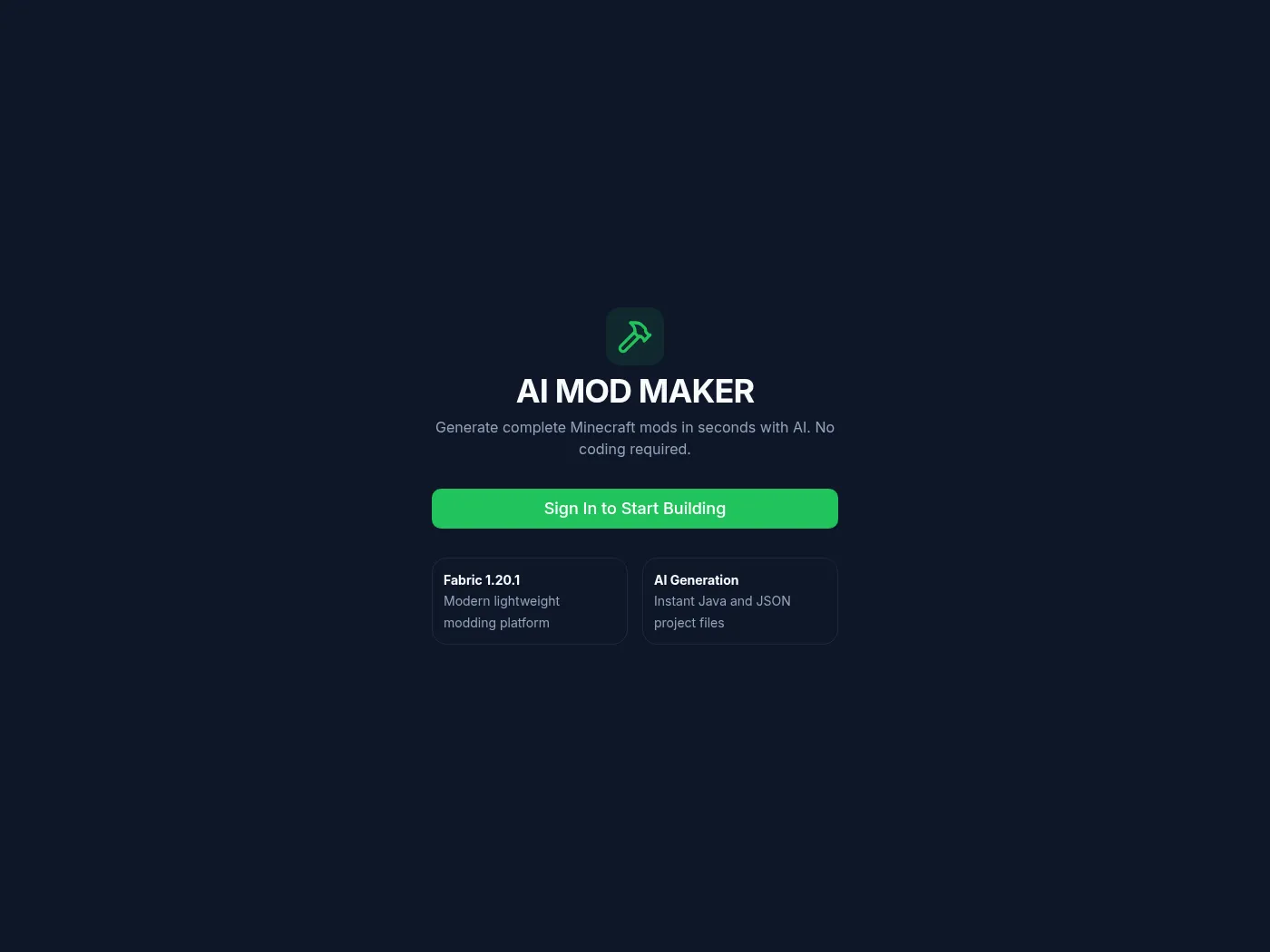 AI Minecraft Mod Maker