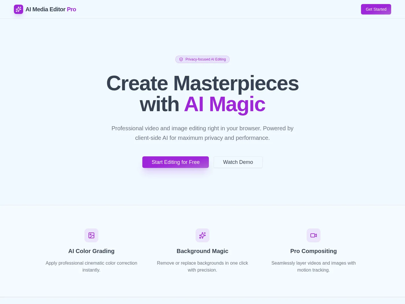 AI Media Editor Pro