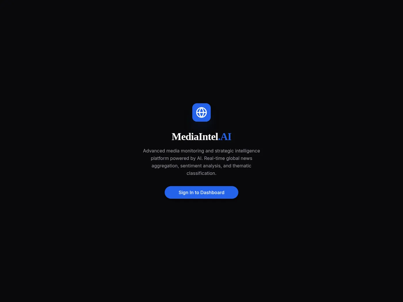 MediaIntel AI Dashboard