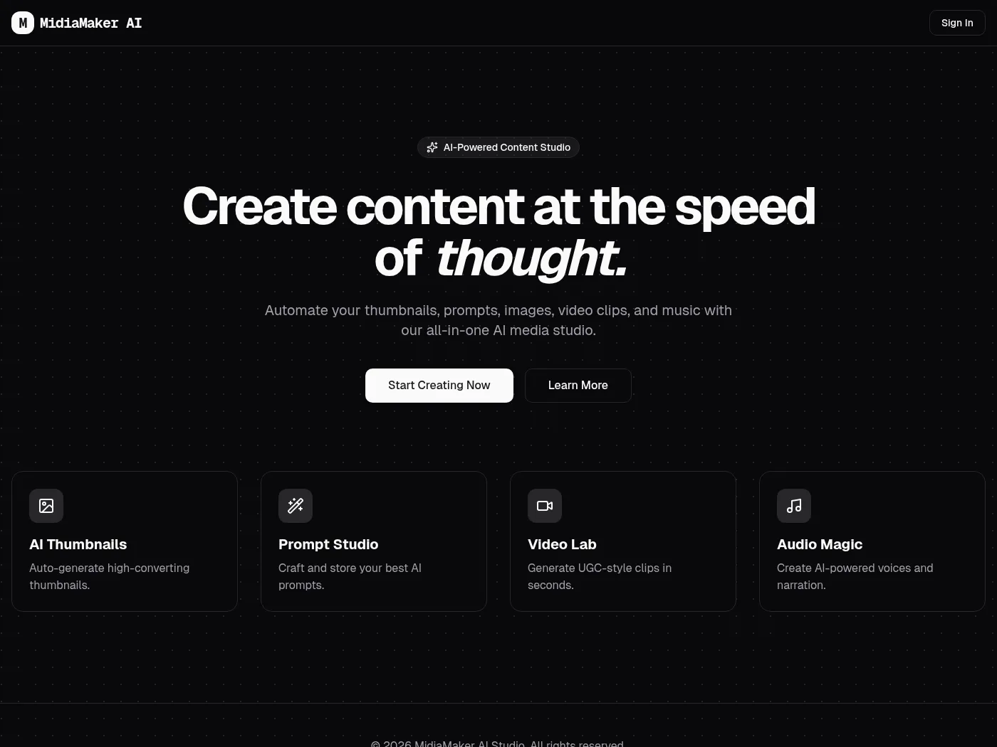 MidiaMaker AI Studio
