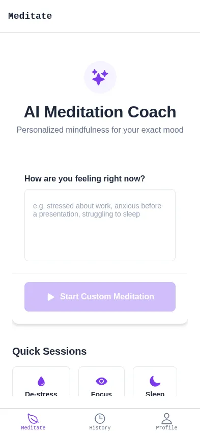 AI Meditation Coach