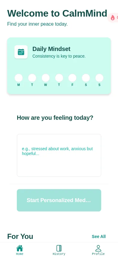 CalmMind AI Meditation