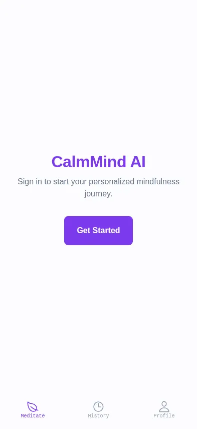 CalmMind AI Meditations