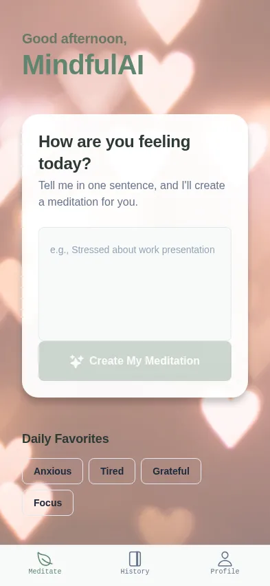 MindfulAI Meditation App