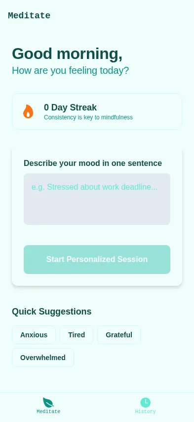 Mindful AI Meditation