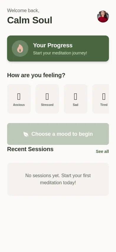 CalmScript AI Meditation