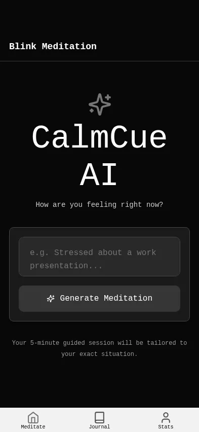 CalmCue AI Meditation