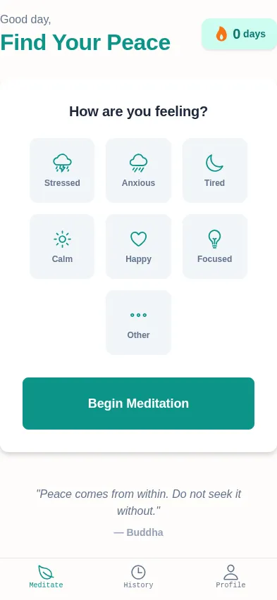 CalmMind AI Meditation