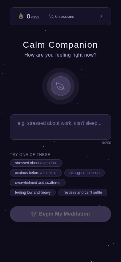 AI Calm Companion