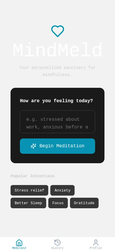 MindMeld Meditation App