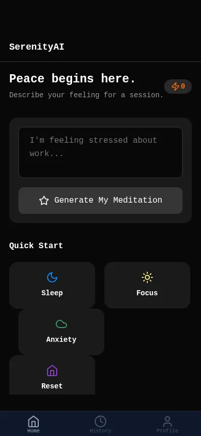 SerenityAI Meditations