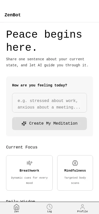 ZenBot Meditation App