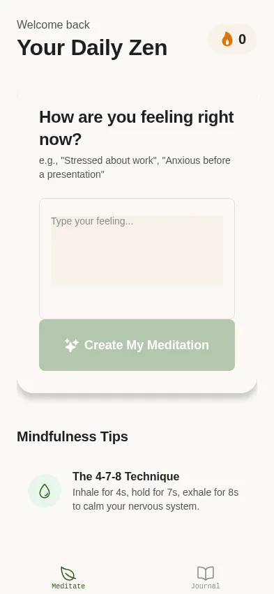 Mindful AI Meditations