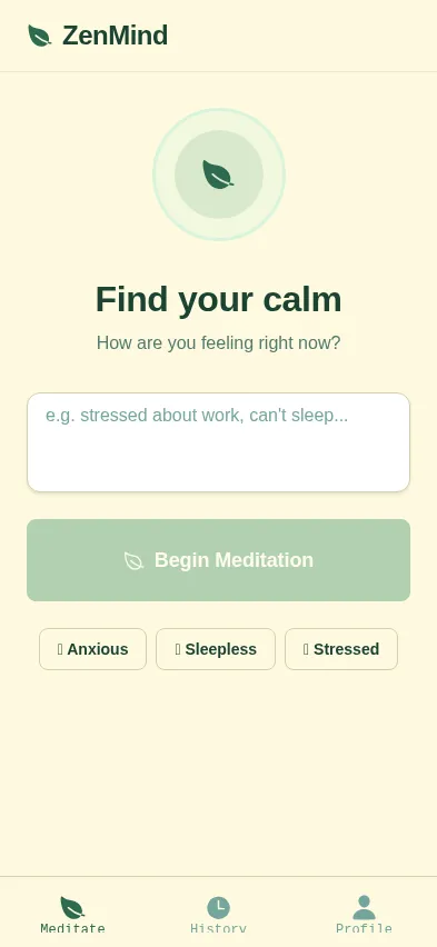 ZenMind AI Meditation