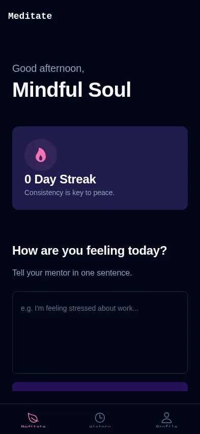 AI Meditation Mentor