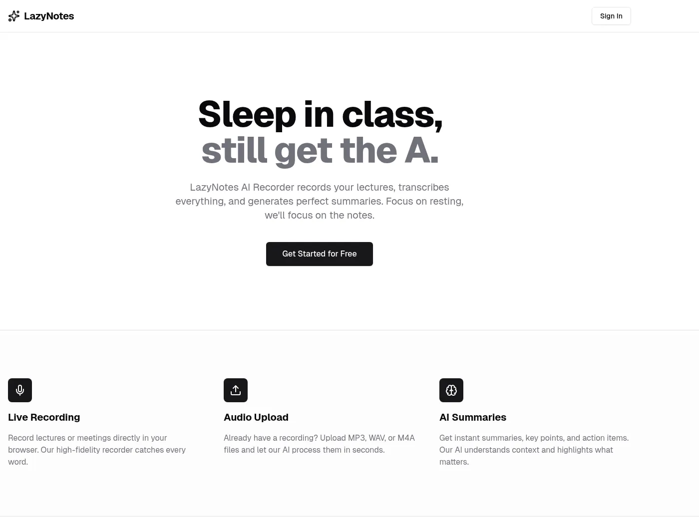 LazyNotes AI Recorder
