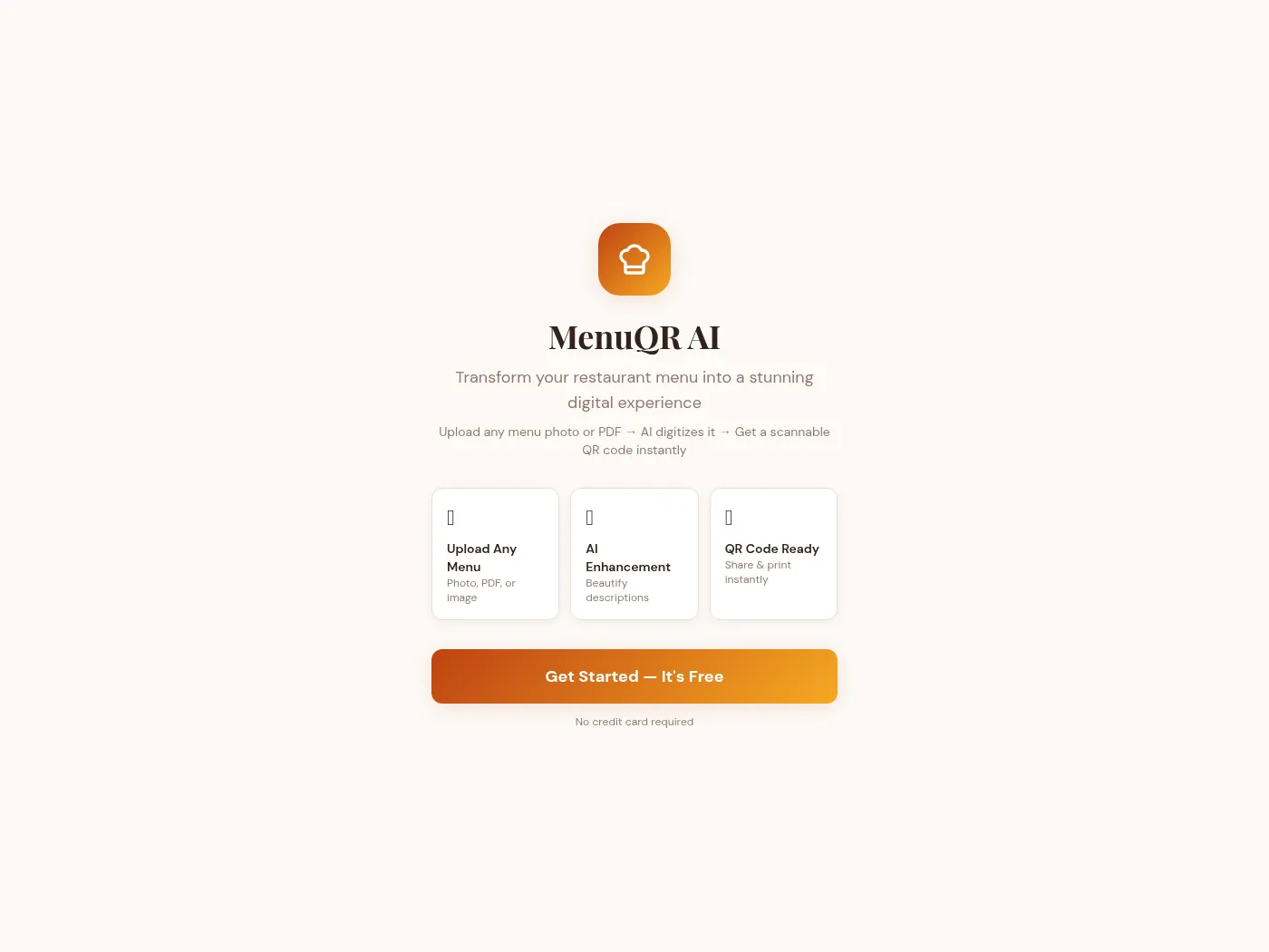 AI Menu QR Agent