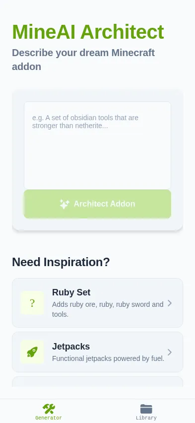 MineAI Addon Generator