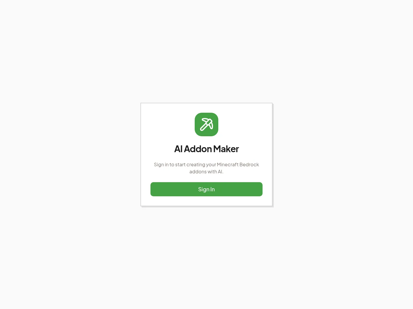 AI Minecraft Addons Maker