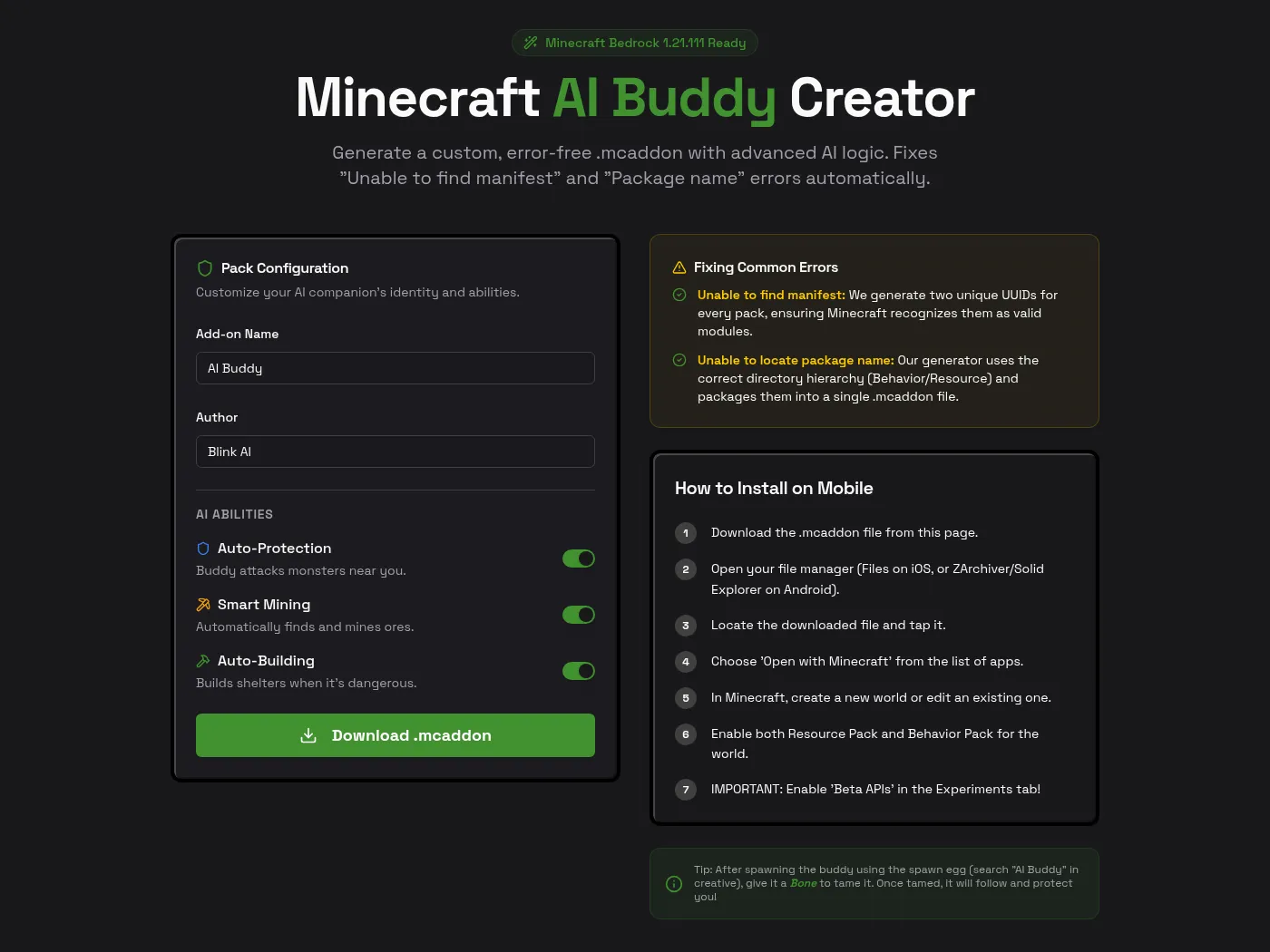 AI Minecraft Buddy