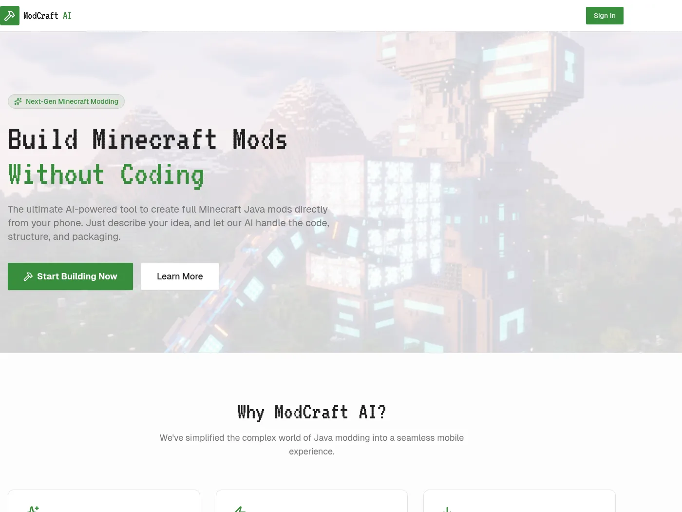 AI Minecraft Mod Builder