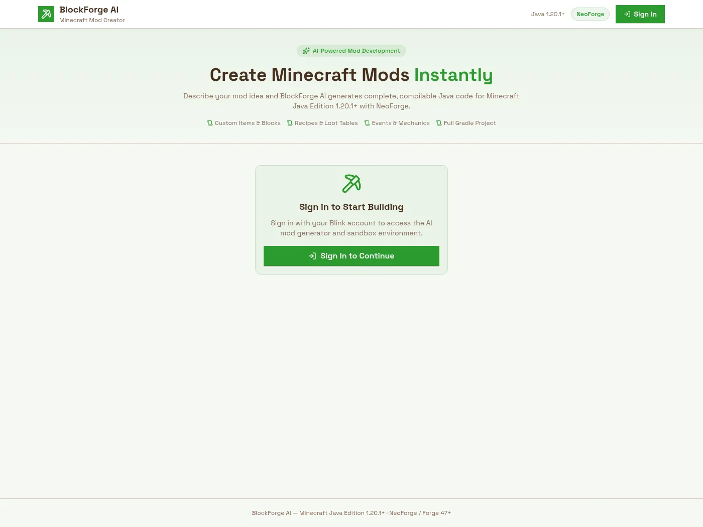 AI Minecraft Mod Creator