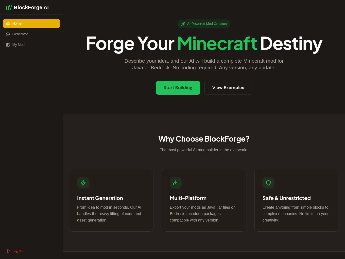 AI Minecraft Mod Builder