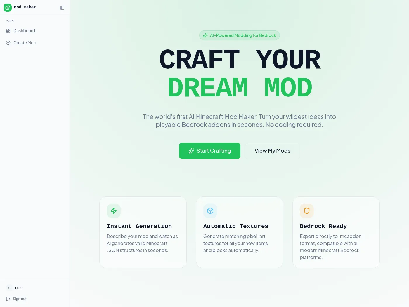 AI Minecraft Mod Maker