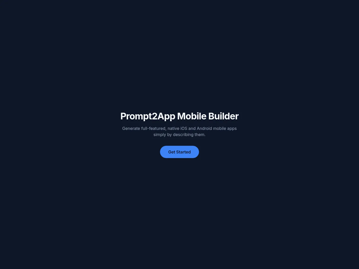 Prompt2App Mobile Builder