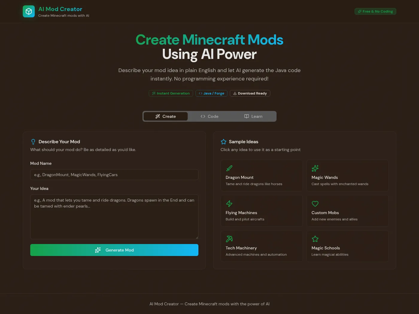 AI Mod Creator