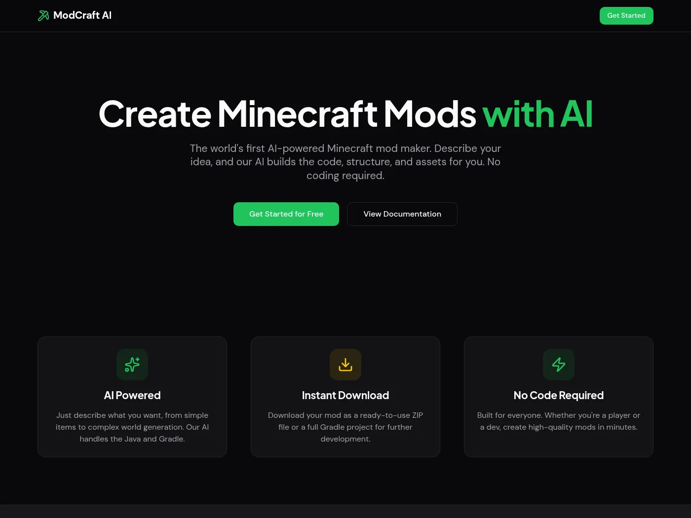 AI Minecraft Mod Maker