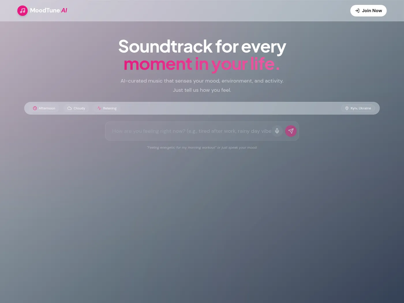 MoodTune AI Player